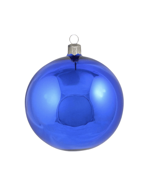 3 in Shiny Blue Polish Bauble | Decorent